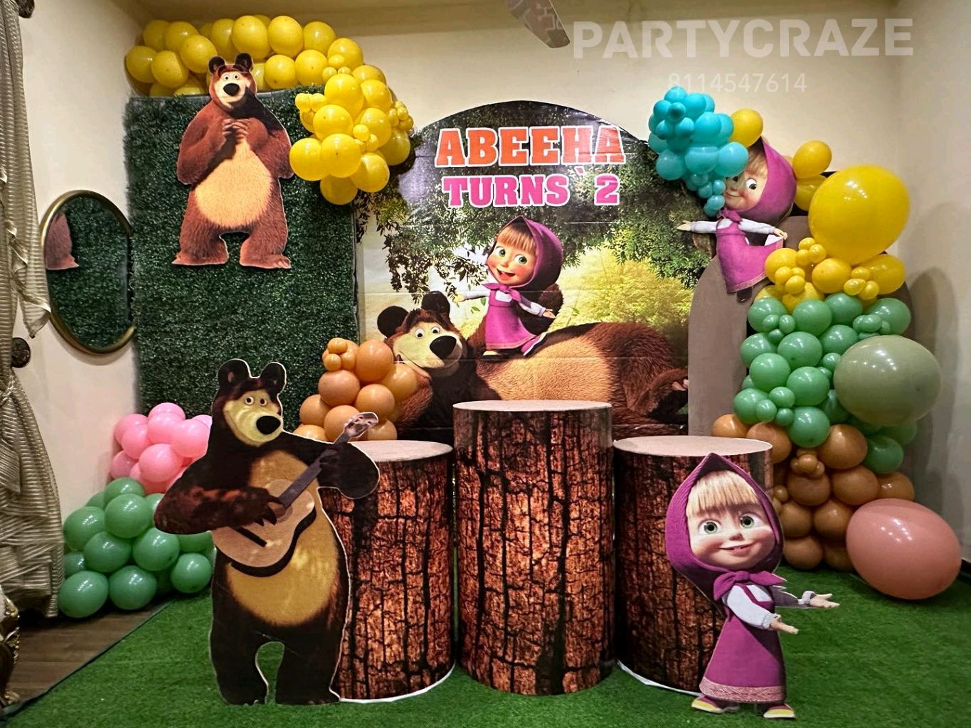Masha and the bear birthday theme store