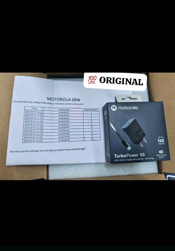 MOTOROLA 68W ORIGINAL CHARGER 💯