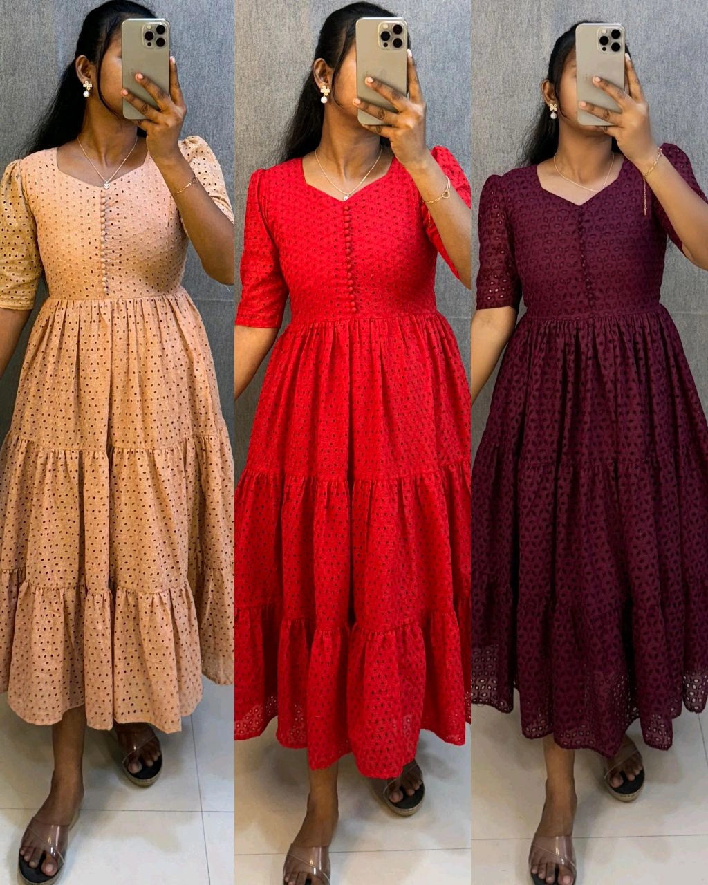 Hakoba 3 layer Gown With One Side Pocket