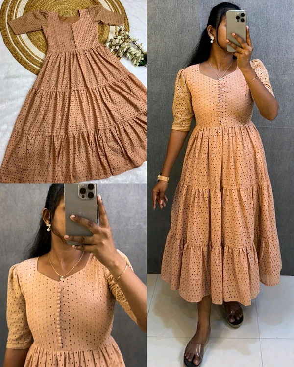 Hakoba 3 layer Gown With One Side Pocket