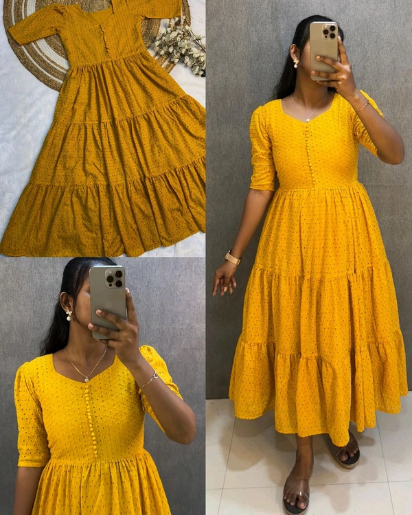Hakoba 3 layer Gown With One Side Pocket