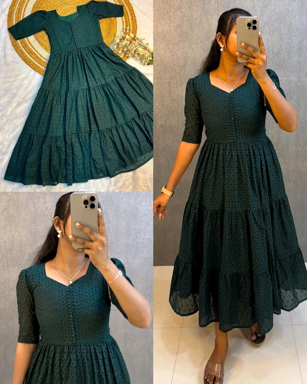Hakoba 3 layer Gown With One Side Pocket