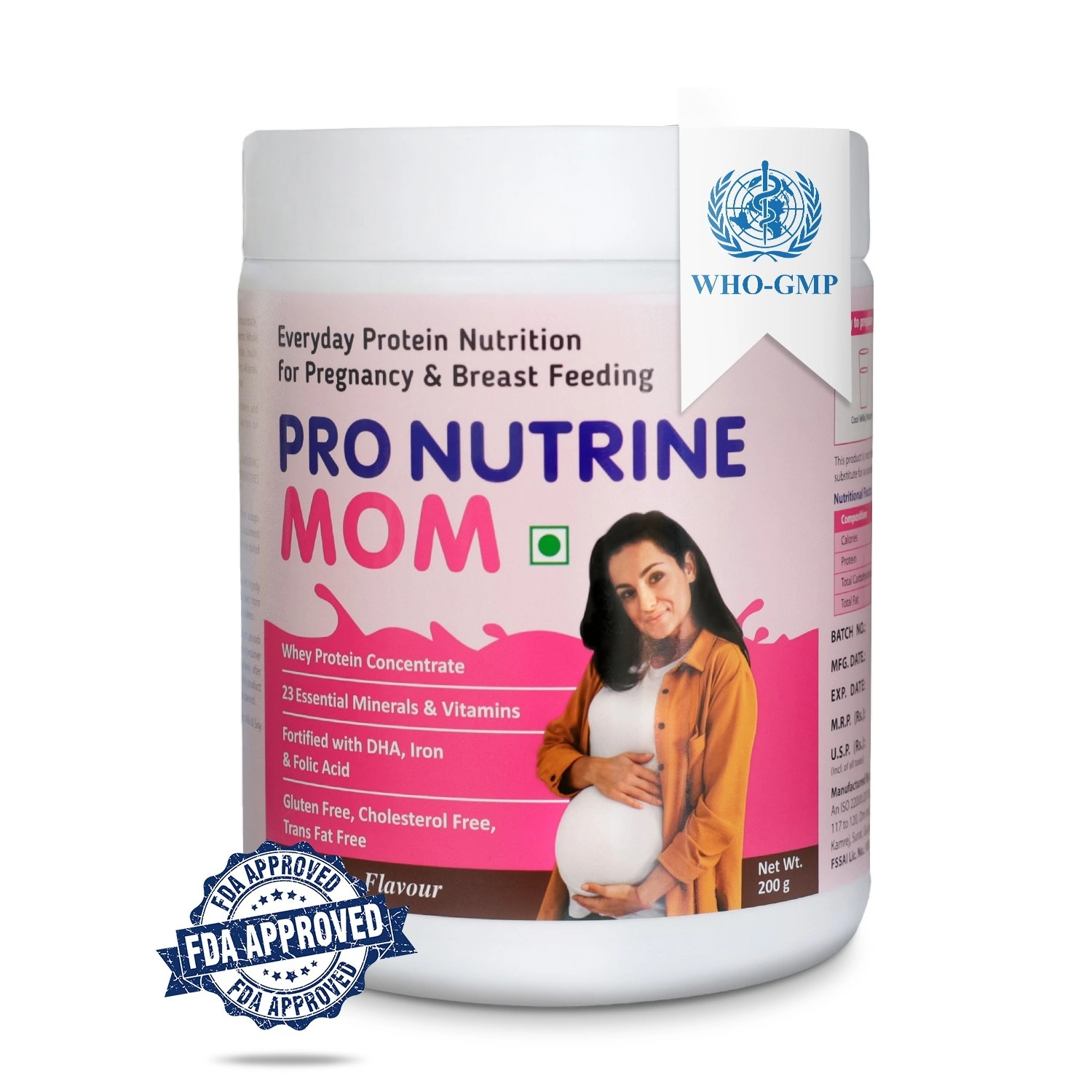 PRO NUTRINE Mom Protein Powder 28 Essential Vitamins & Minerals - 400 Grams