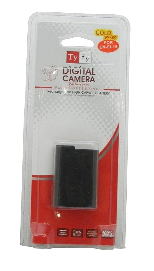 Tyfy EN-EL15 Gold Series 2400mAh Battery for Nikon Cameras