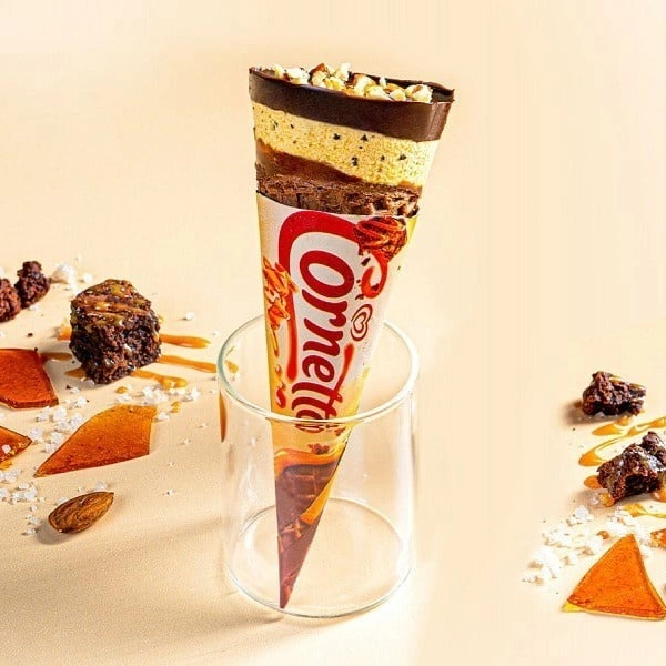 Cornetto Salted Caramel Brownie Frozen Dessert Cone