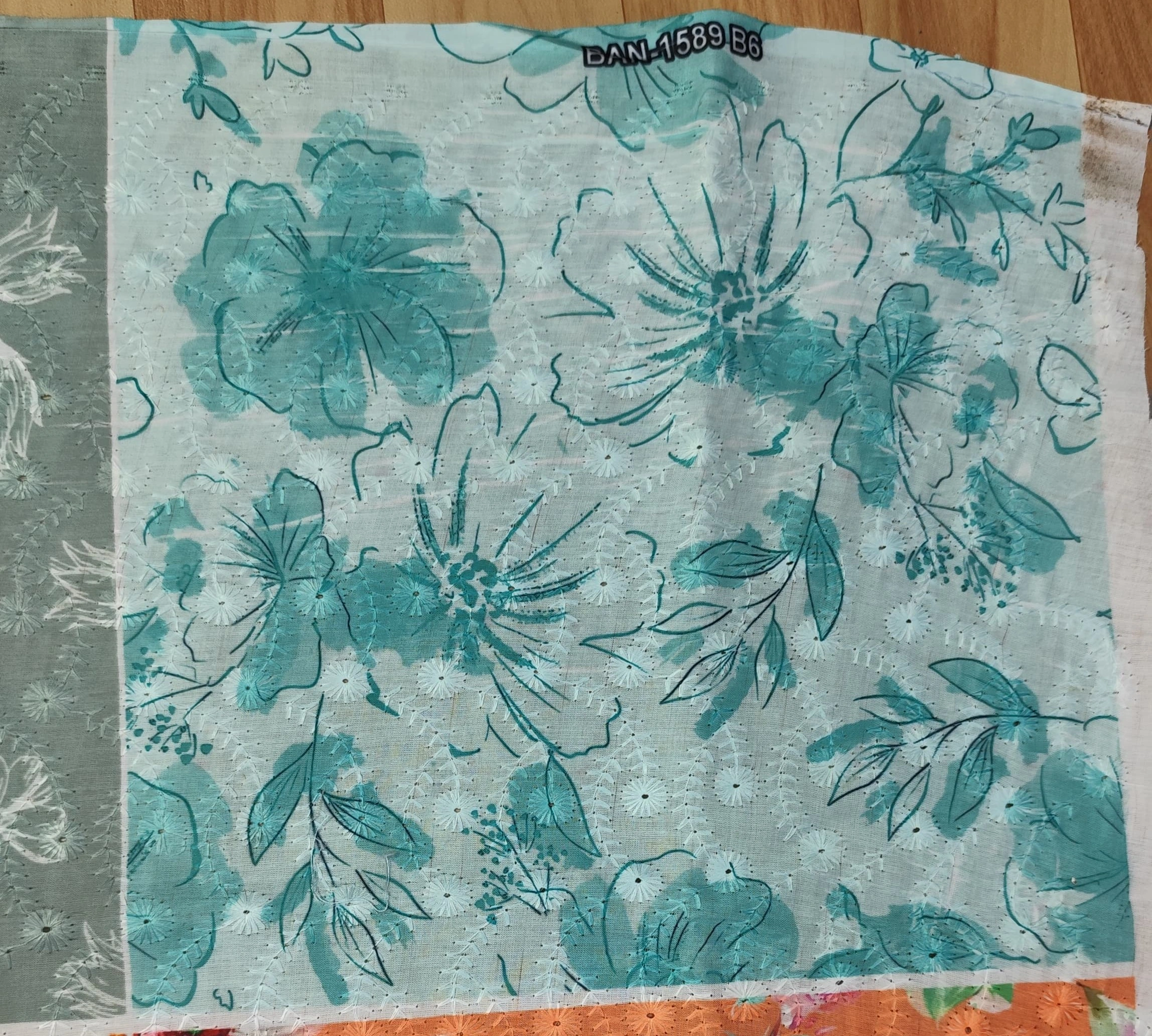 Poly Cotton Hakoba Digital Print Fabric - Unstitched, 2.4 MTR