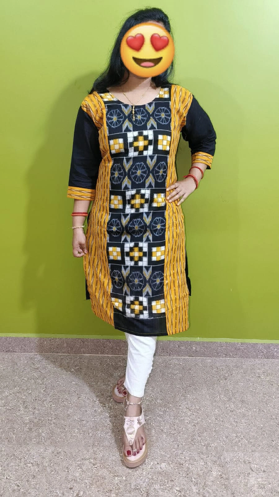 101728 Sambalpuri Handloom Stiching Kurti