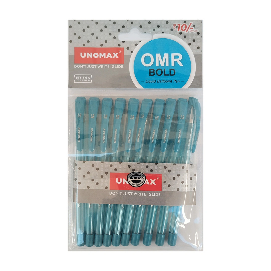 Unomax OMR Bold Ball Pen Blue 10U