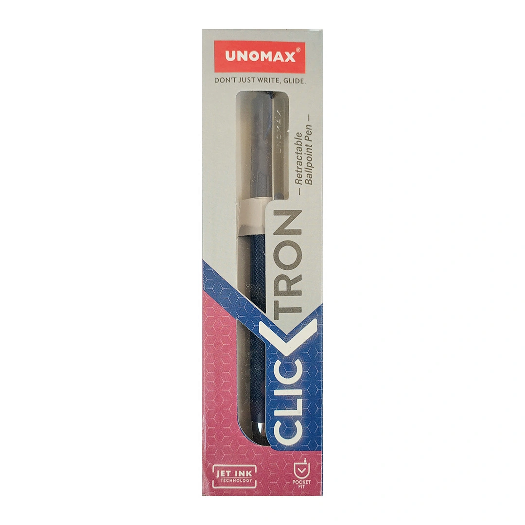 Unomax Clicktron Ball Pen Blue 1U