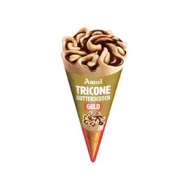 Amul Gold Tricone Butterscotch Ice Cream Cone