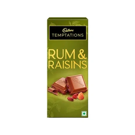 Cadbury Temptations Rum & Raisins Premium Chocolate Bar - 72 Gm
