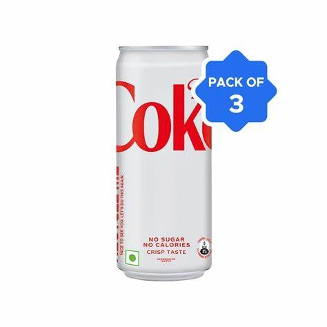 Coca-Cola Diet Coke Soft Drink Pack Of 3 - (3*300 ml) - 900 ml