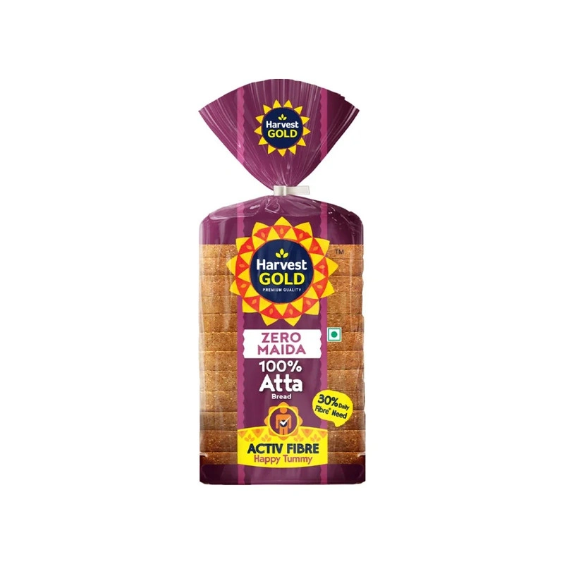Harvest Gold 100% Atta Bread No Maida No Palm Oil - 450 gm