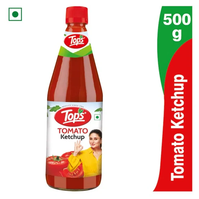 Tops Tomato Ketchup Glass Bottle - 500 gm