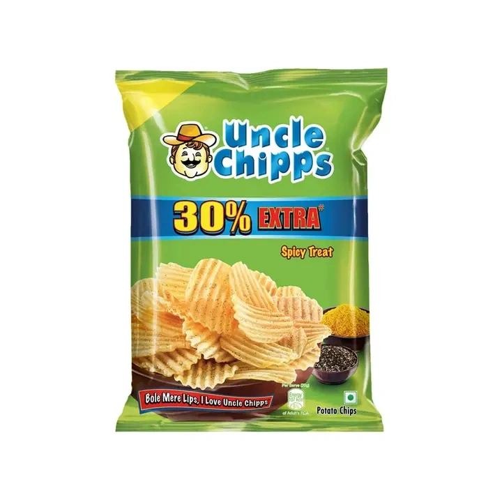 Uncle Chipps Spicy Treat Flavour Potato Chips - 48 gm