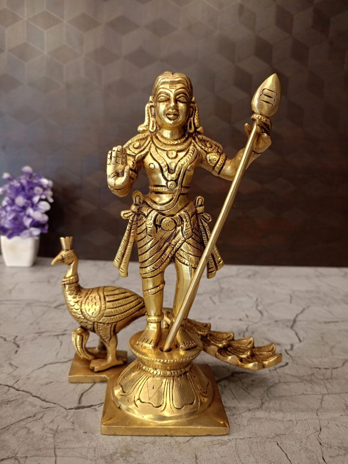 Brass Palani Andavar Idol Divine Blessings and Fearlessness / Buy ...