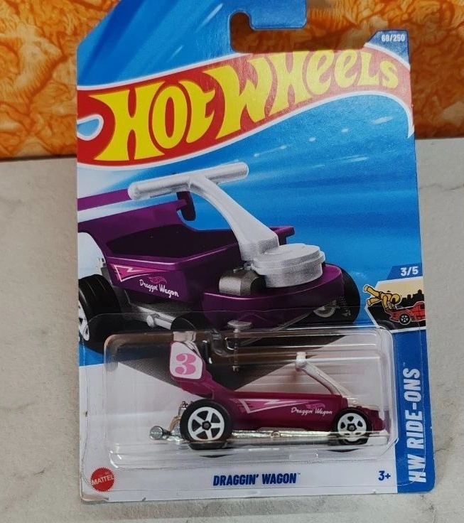 Hot Wheels 1:64 Scale | DRAGGIN WAGON | HW Ride-Ons | PINK | 3/5 | 68/250