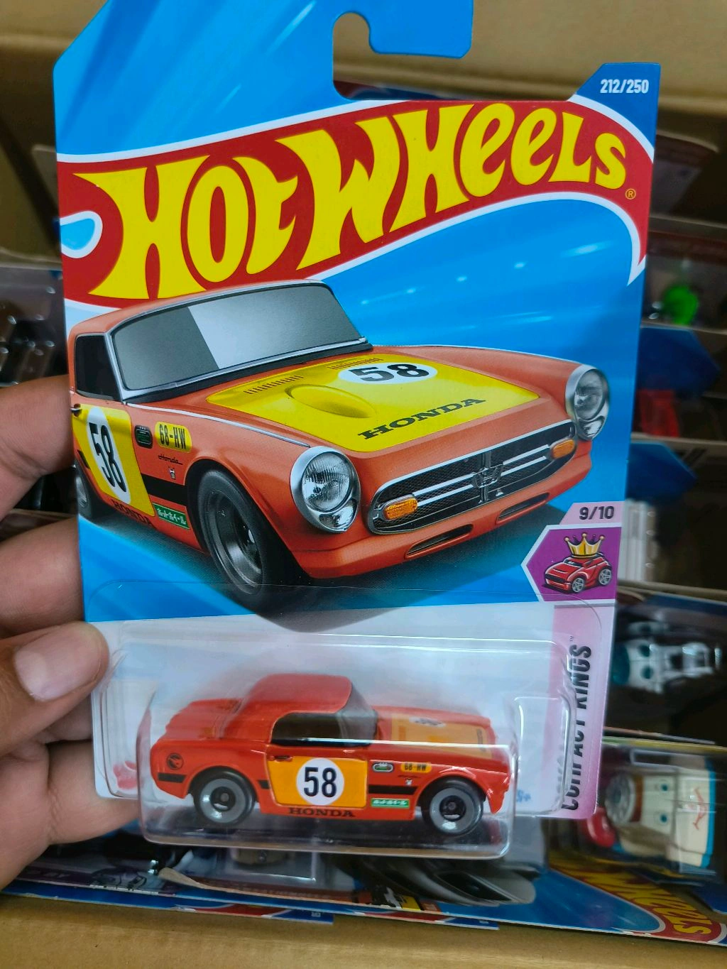 Hot Wheels 1:64 Scale | HONDA S800 RACING | Compact Kings | Orange | Case L Treasure Hunt | 212/250