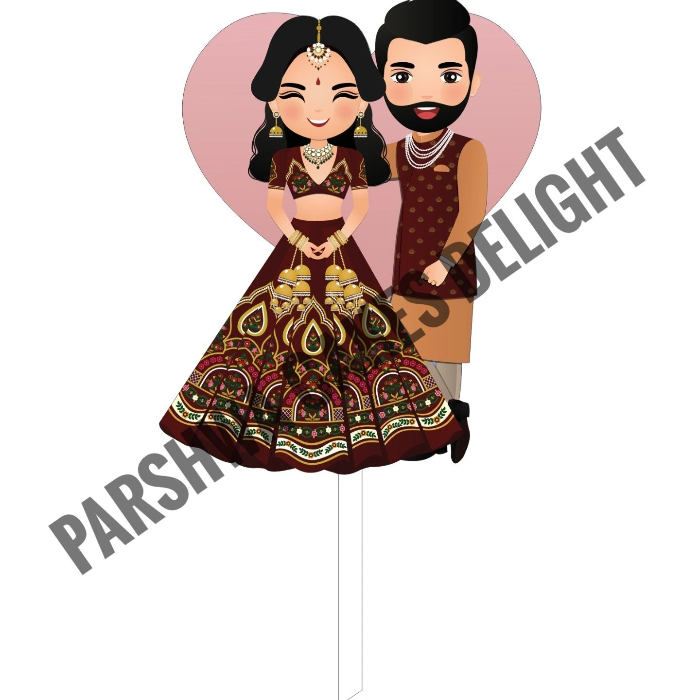 Acrylic Couple Topper