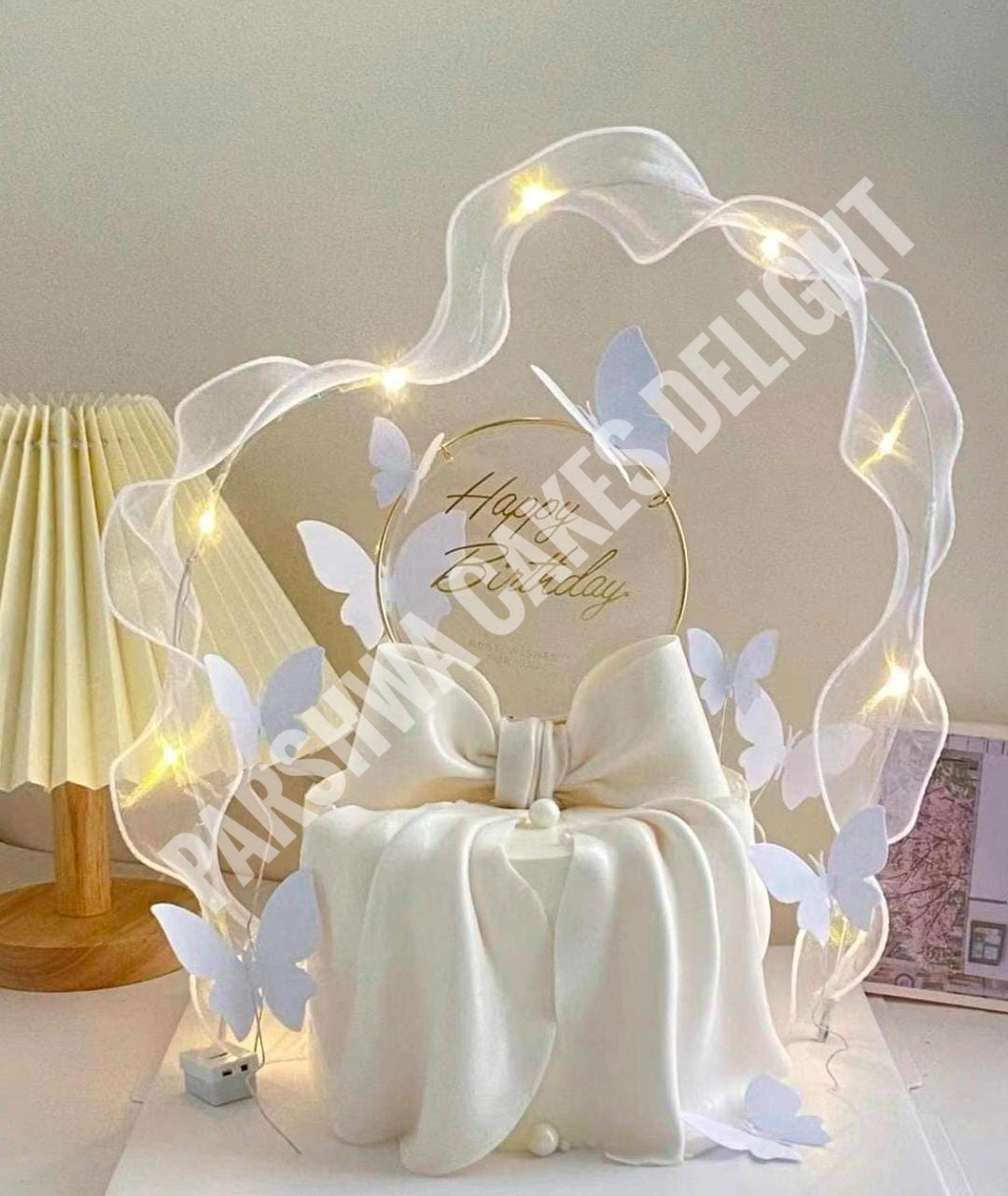 Ribbon Cake Topper With Light