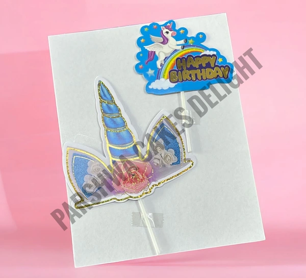Unicorn Horn With Birthday Tag
