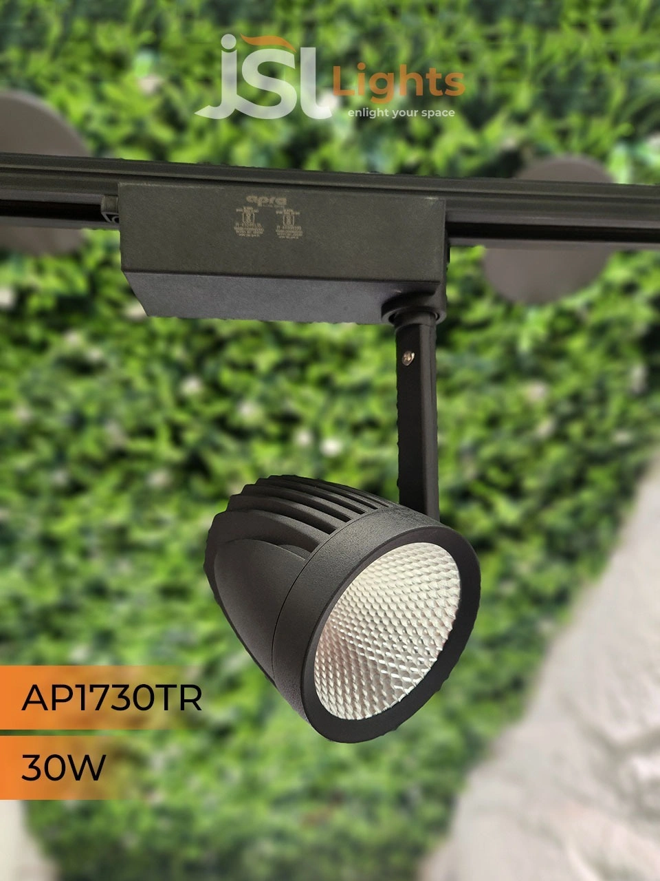 APRA 1730 30W LED Track Spotlight Black Body