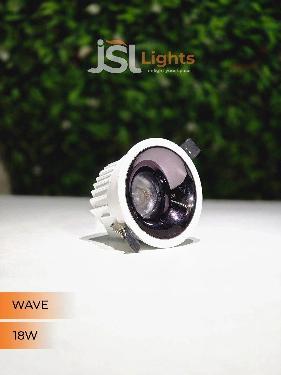 JSL Wave 18W White PB Deep Recessed COB Downlight