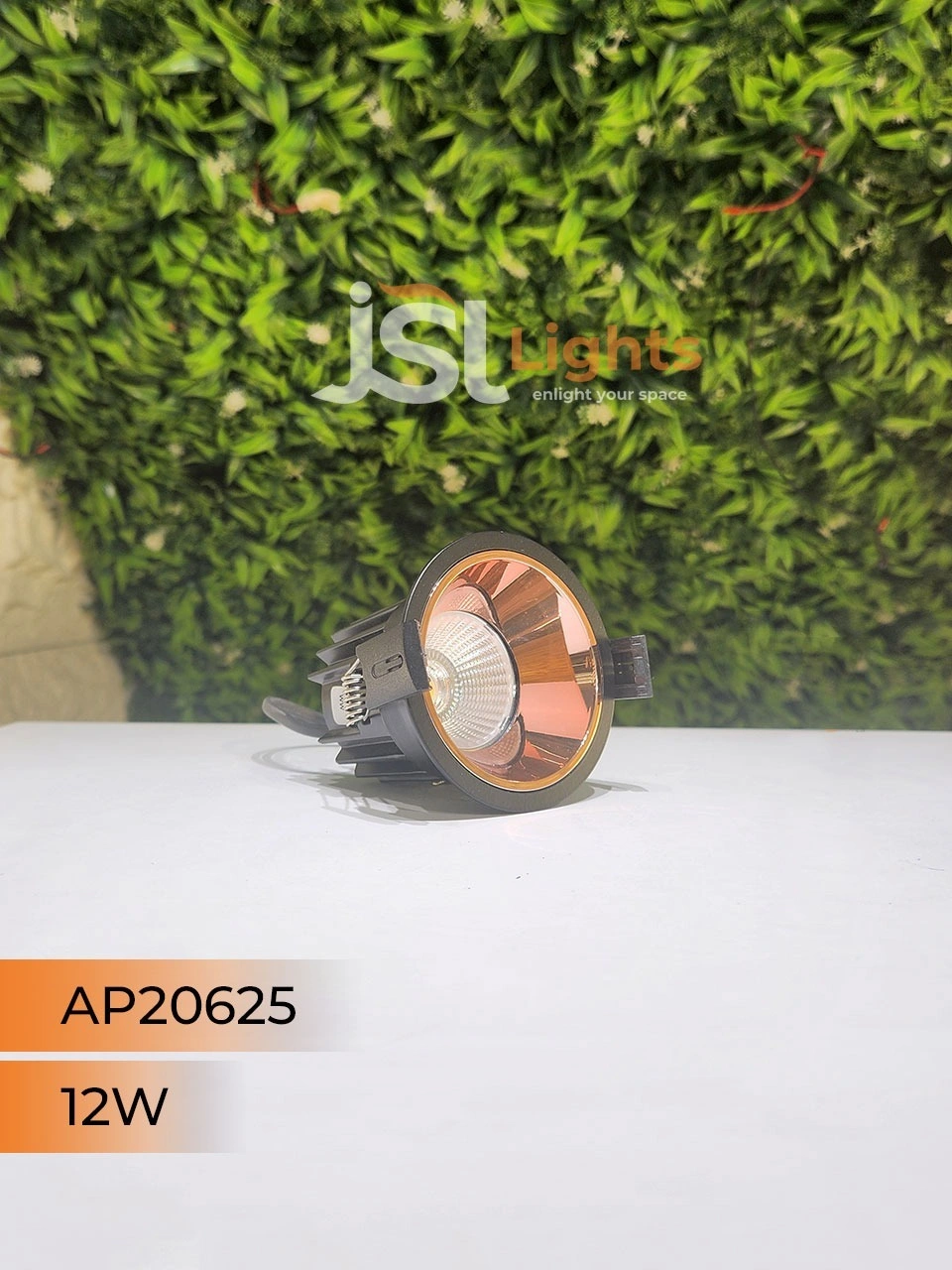 AP 20625 12W Black Deep Recessed COB Downlight RG Reflector