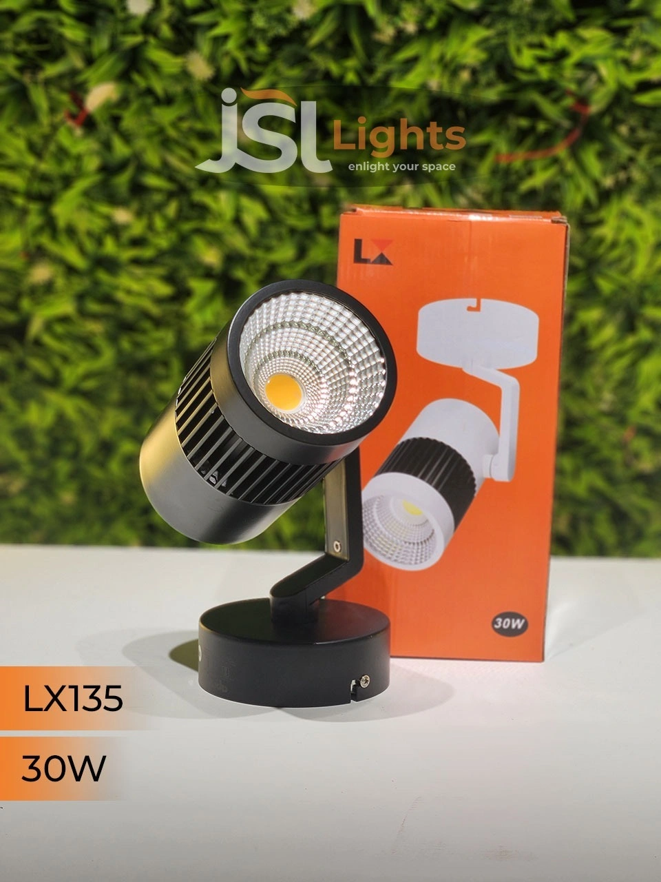 LX 135 30W LED Wall Spotlight Black Body