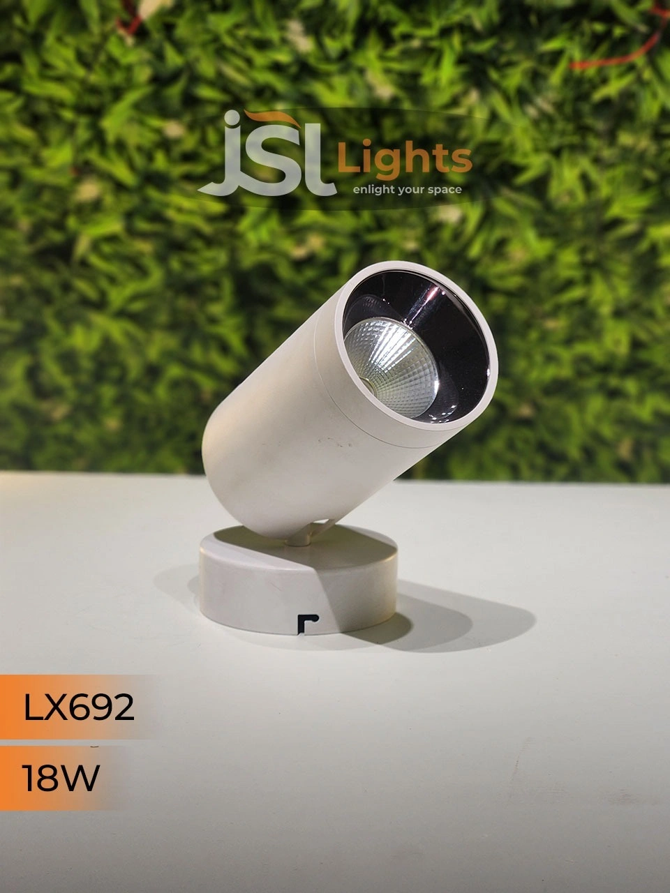 LX 692 18W LED Wall Spotlight White Body