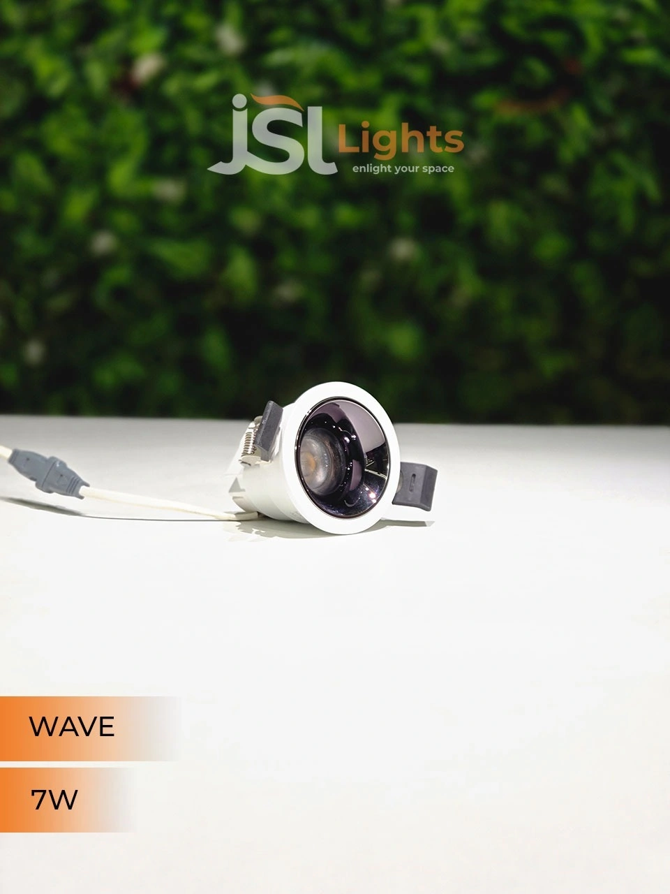 JSL Wave 7W White PB Deep Recessed COB Downlight