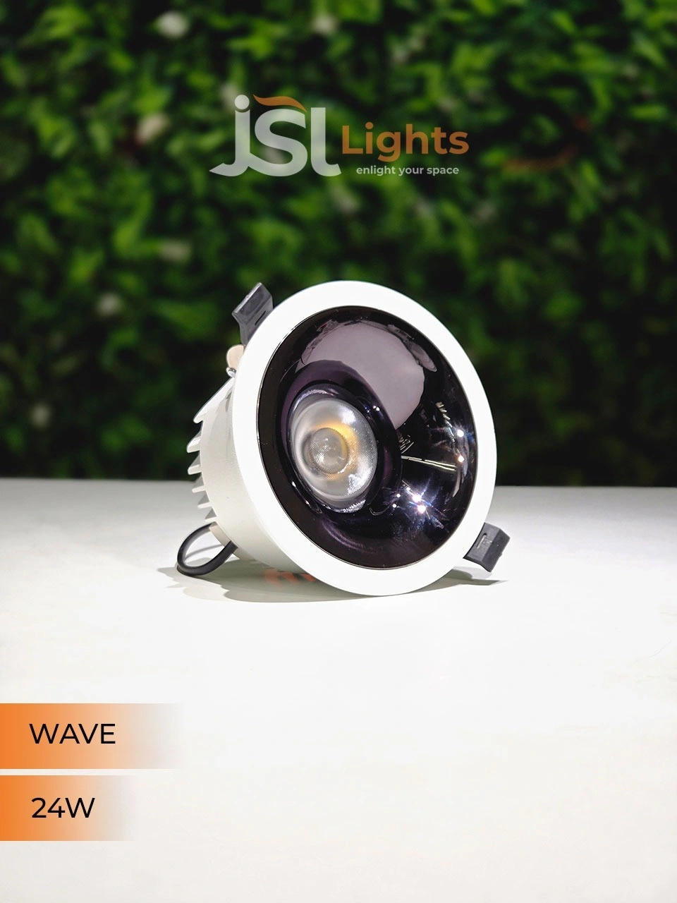 JSL Wave 24W White PB Deep Recessed COB Downlight