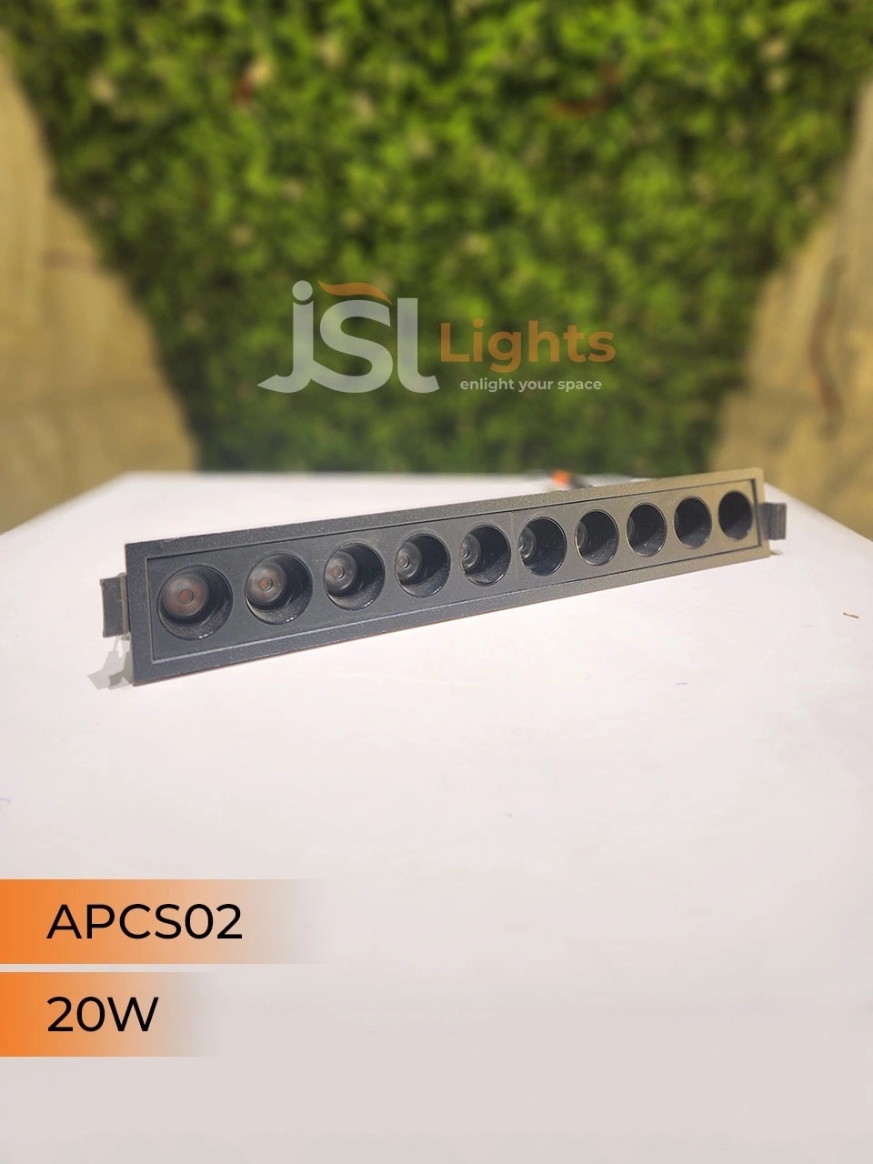 AP CS02 20W Black Linea Recessed COB Spotlight