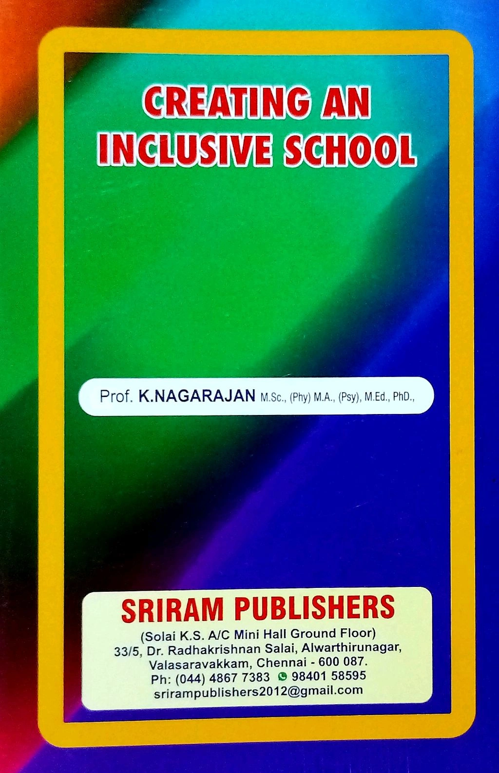 B.Ed Book Creating An Inclusive School (Prof K.Nagarajan)