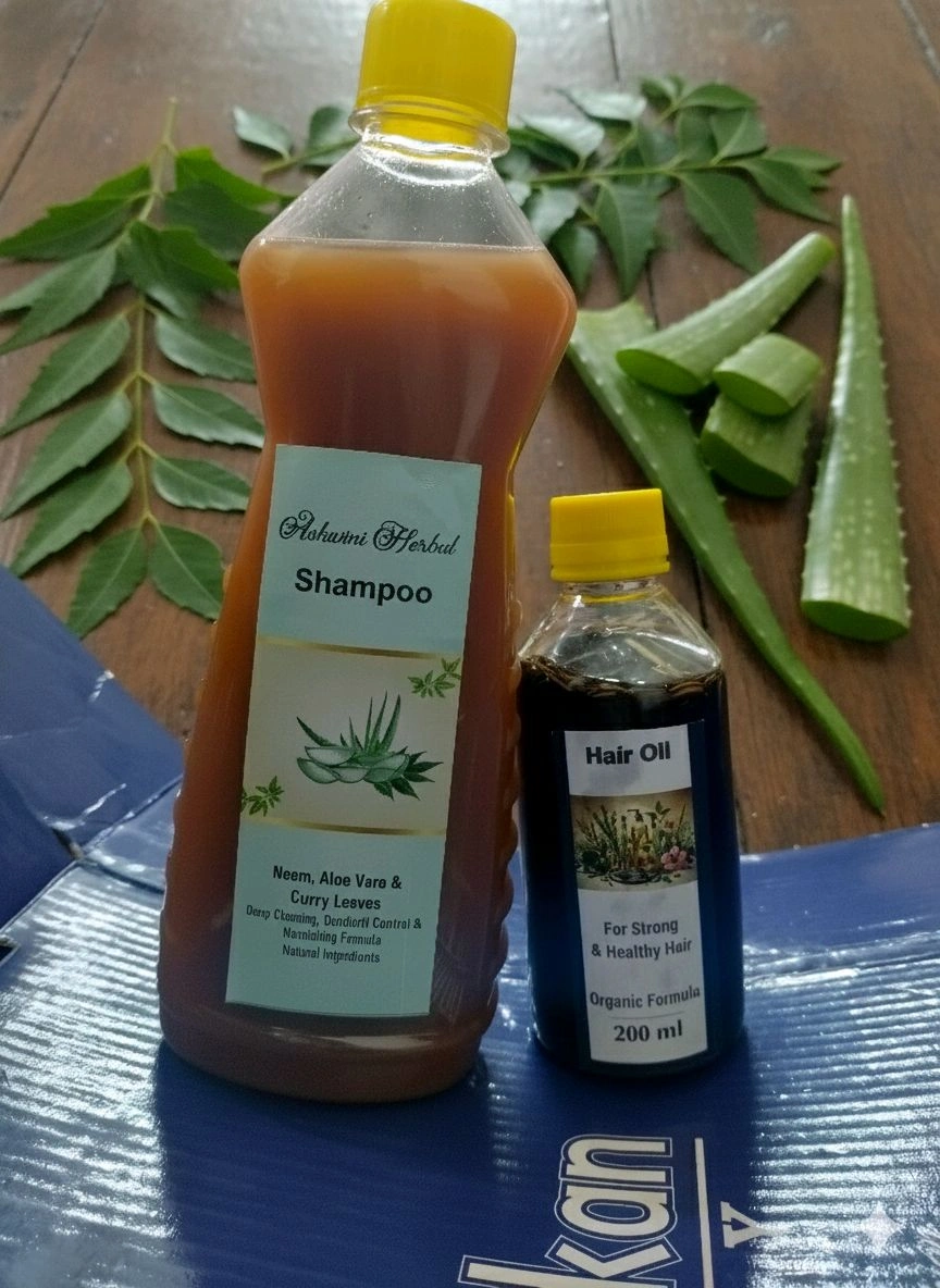 Combo Kit Herbal Shampoo Oil Anti Dandruff Control Shampoo 500 Ml 250 ...