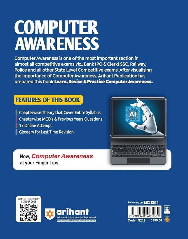 Arihant Revised edition of Computer Awareness for 2025 SSC, Railway ...